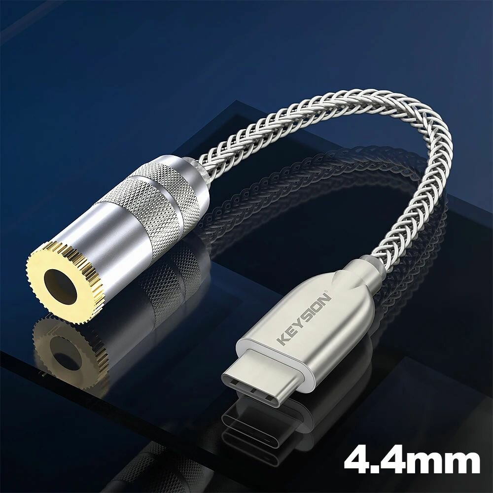 KEYSION Декодер наушников DAC USB Type C до 4,4 мм Hi-Fi цифровой аудио усилитель для наушников адаптер для iPhone 15 Pro Samsung XiaomiRedmi
