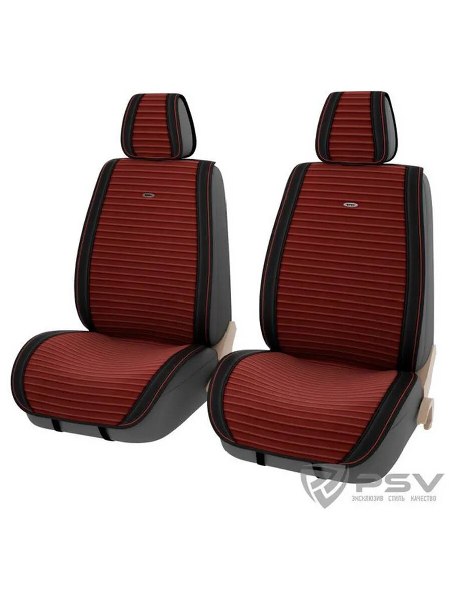 Накидки на передние сиденья PSV Bliss, черно-красные