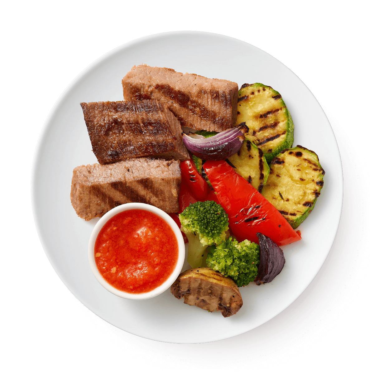 Медальоны из телятины с овощами гриль «Ингредика»