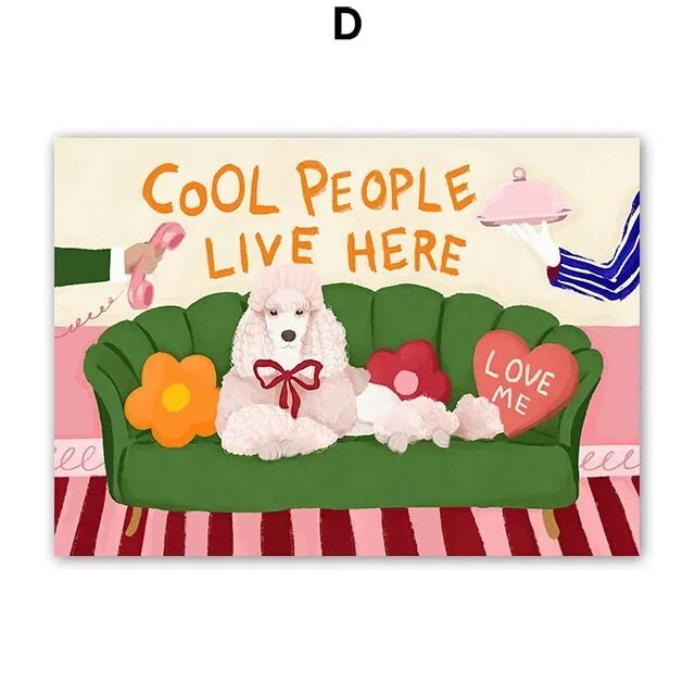 Картина на холсте "Cool People Live Here" 20x30см, без рамы, цвет 1