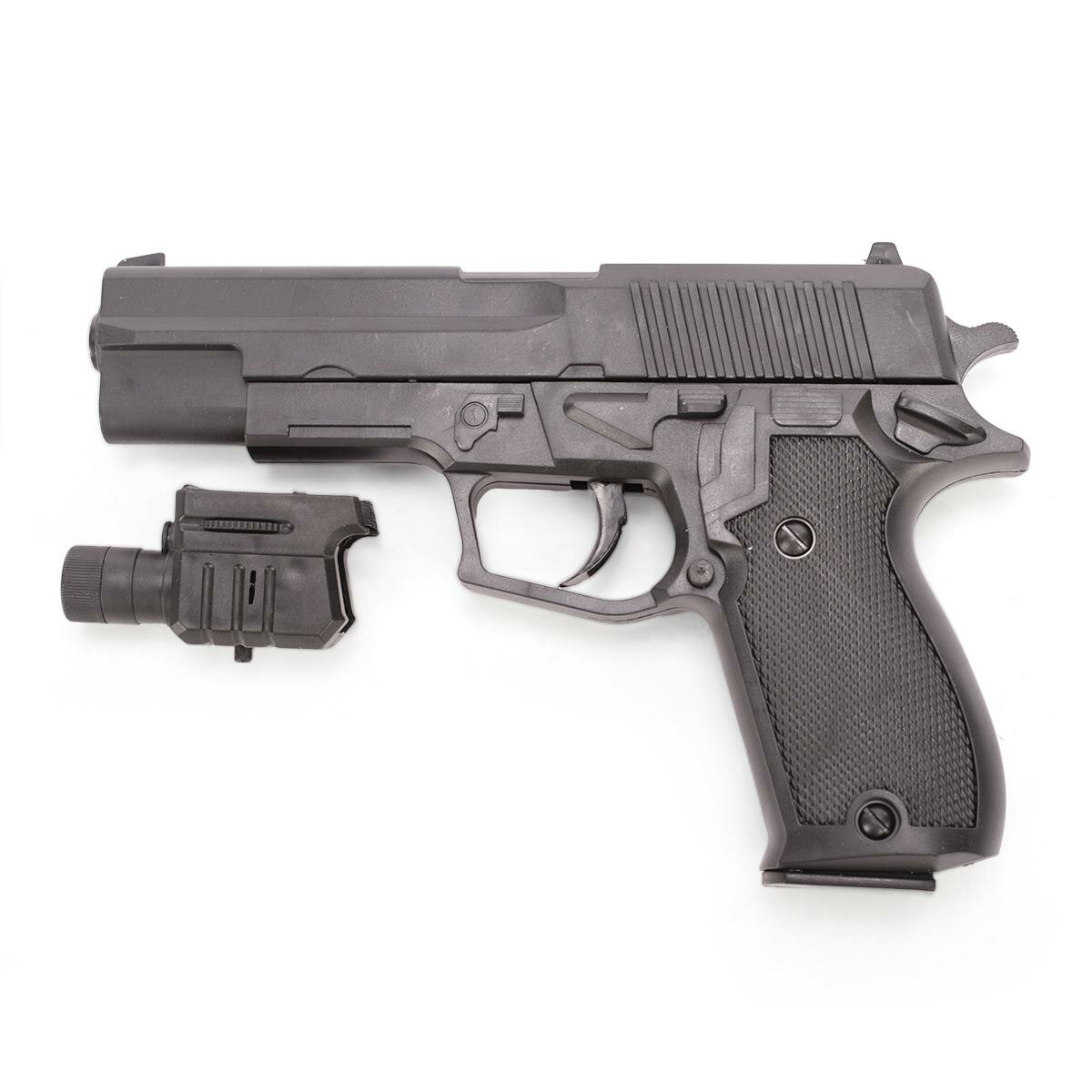 Игрушечный пистолет с лазерным прицелом, черный, безопасный пластик, 18х12х3 см