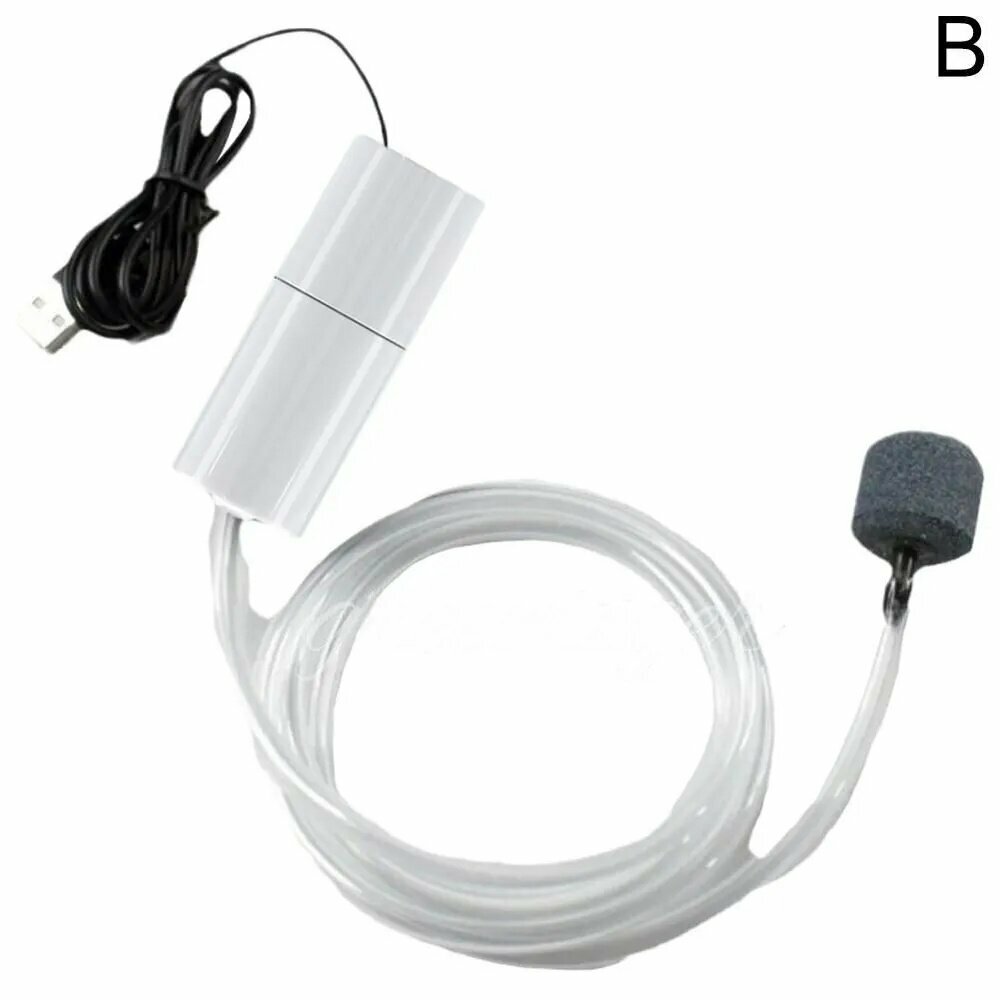 USB-аэратор для аквариума, бесшумный, энергосберегающий, комплект с шлангом и камнем