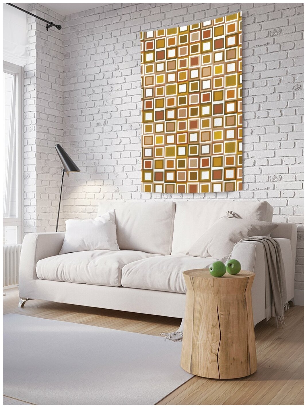 Вертикальное фотопанно на стену JoyArty "Абстракция квадратов", 100x150 см