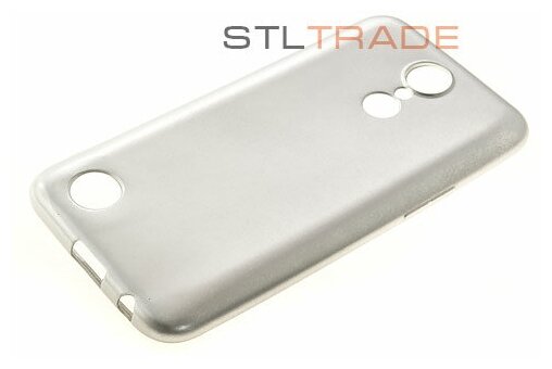Силиконовый чехол TPU Case Металлик для LG K10 (2017) серебро