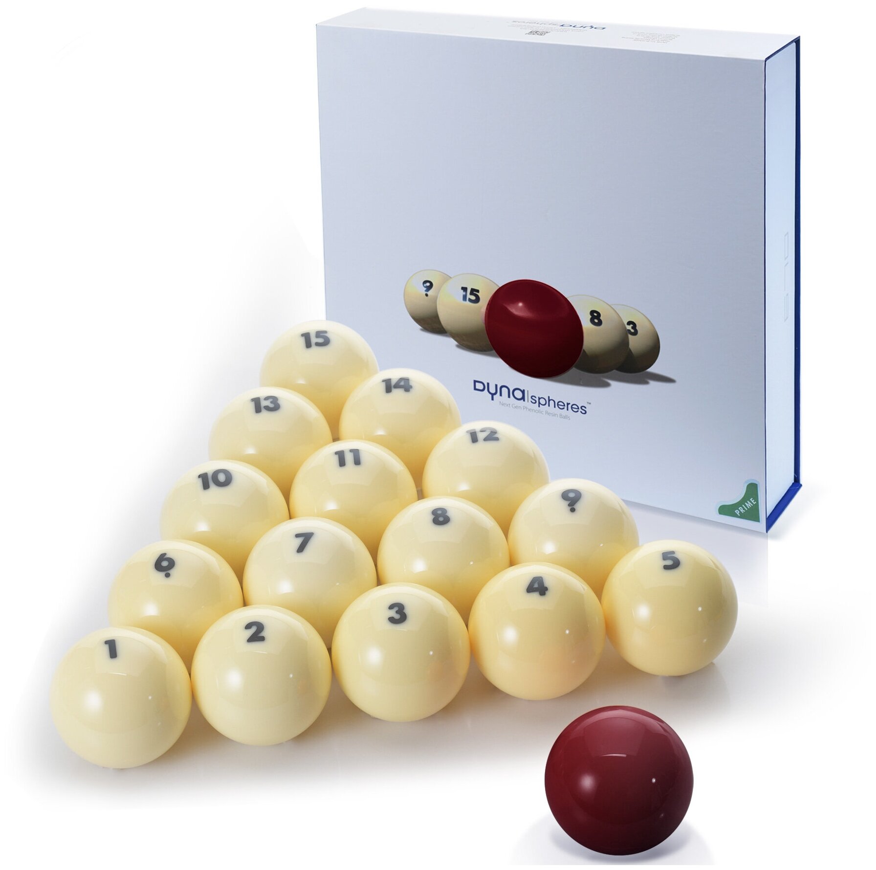 Шары для бильярда Dyna spheres Prime Pyramid Next Gen 67 мм