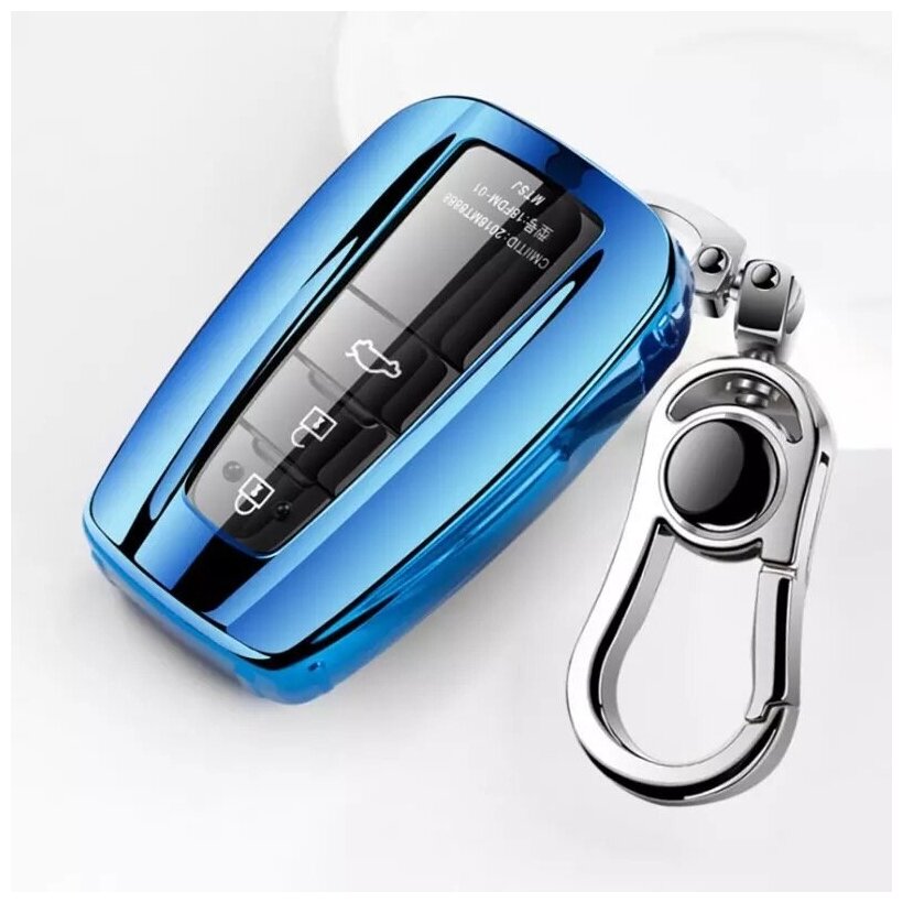 Чехол на ключ Toyota / Тойота TPU blue