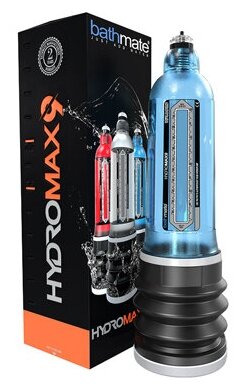 34977 Bathmate Hydromax9, синяя. Модернизированная гидропомпа для увеличения пениса (размер L)