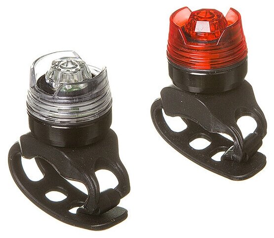 Комплект фонарей STG -TL5417 пластик, обзор 180 град. Перед серебристый с 1 бел. Диод. , зад. Красн.