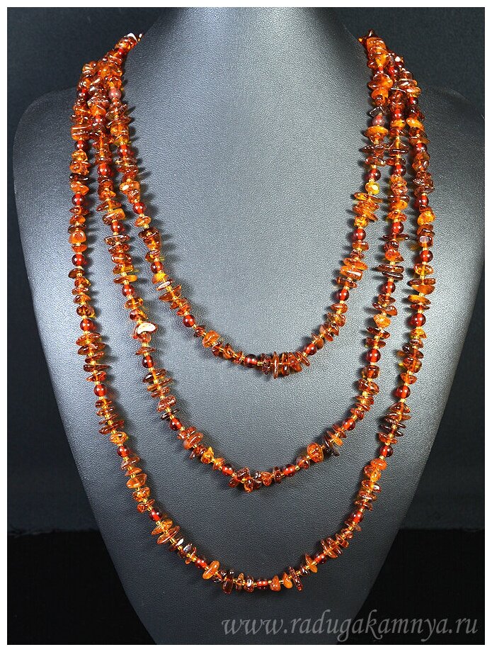 Бусы, янтарь