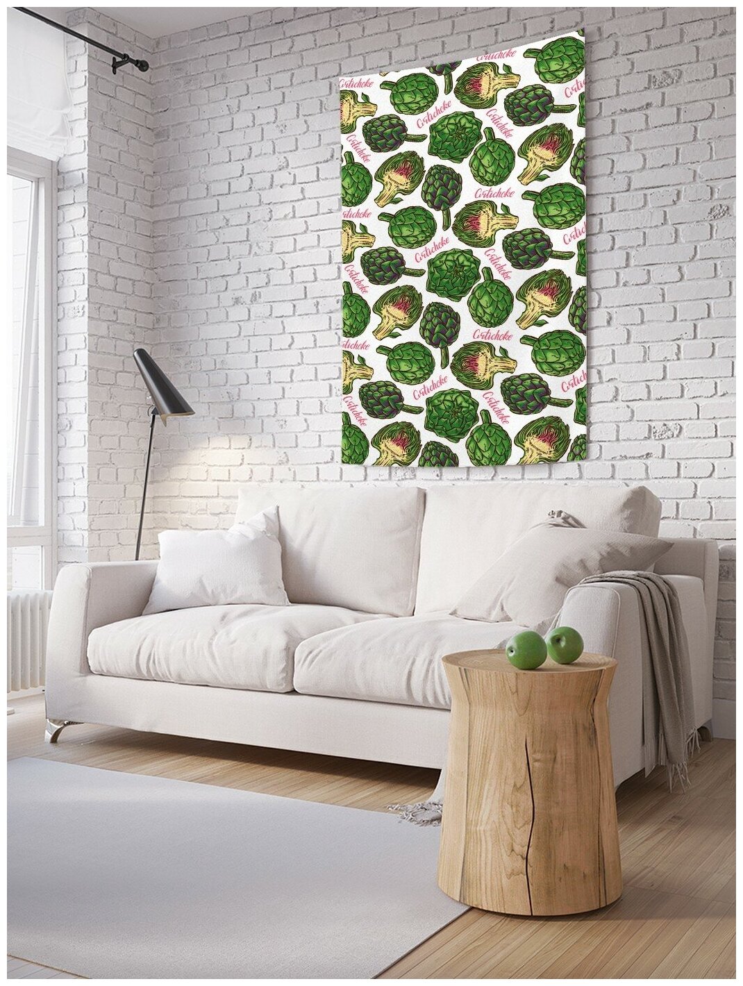 Фотопанно на стену вертикальный из ткани постер 100х150 "Сочный артишок", JoyArty