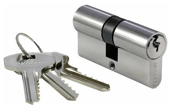 Личинка для замка, цилиндровый механизм Morelli 50C PC хром