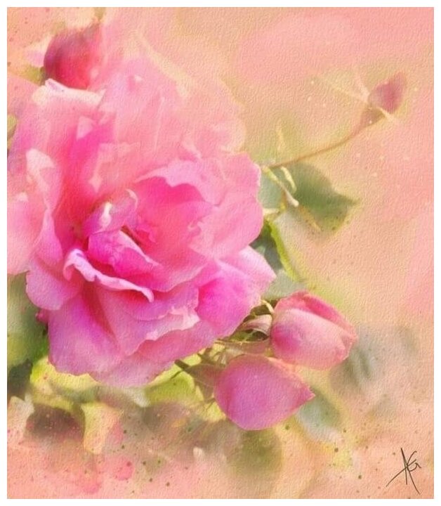 Набор алмазной мозаики "Восторг!", размер 42х50см, 53 цвета