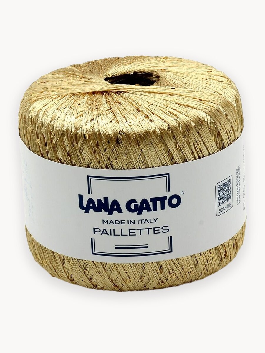 Пряжа Lana Gatto Paillettes пряжа для вязания с пайетками Полиэстер: 100% Цвет: 30784, NATURALE(1 моток)