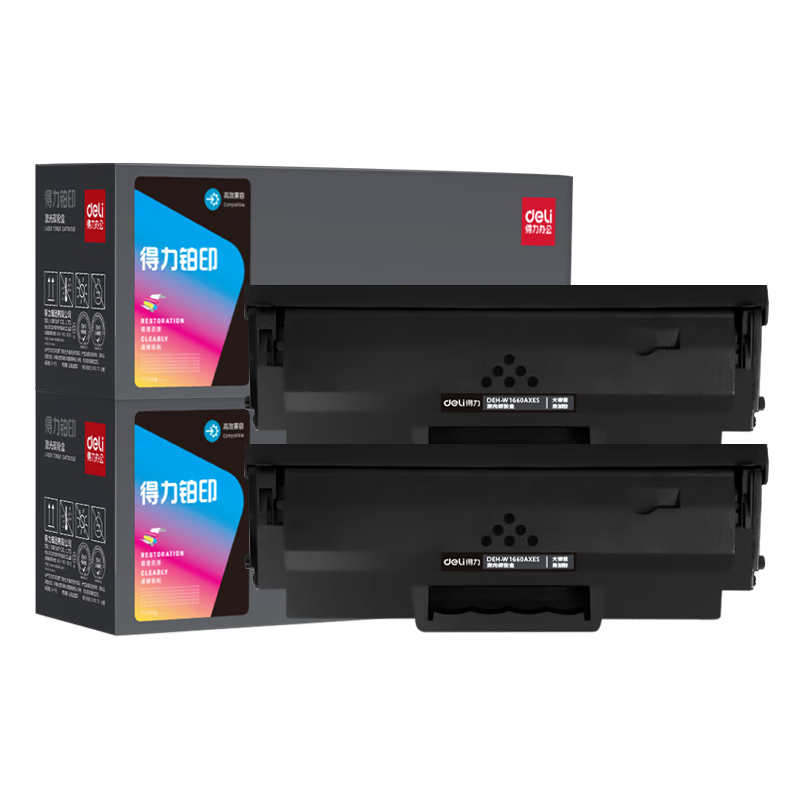 Картридж Deli 166A совместимый с принтерами HP 1136W 1188W 1188NW 1188A 1008W 1003A 2 шт 9000 страниц высокое качество