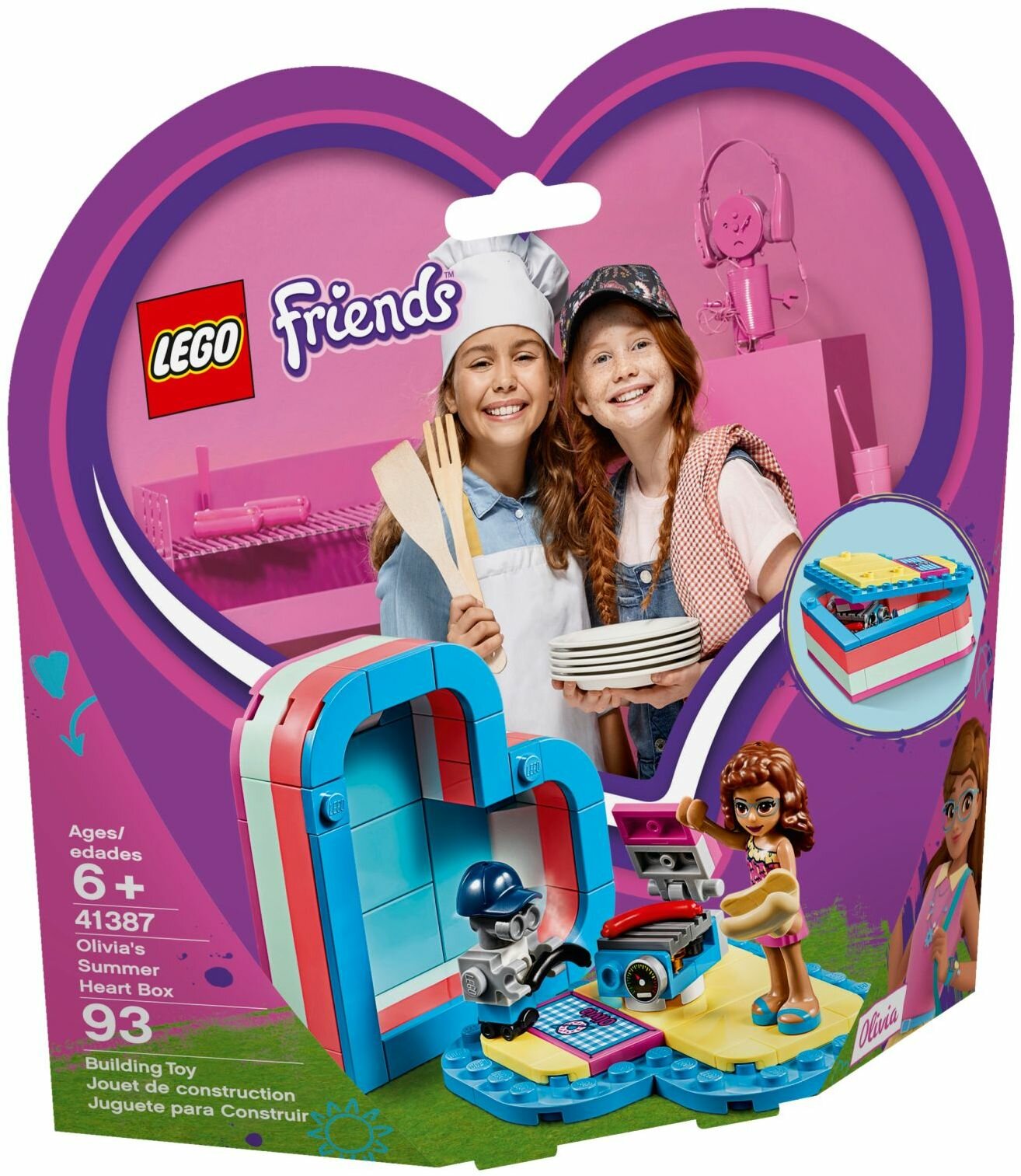 Конструктор LEGO Лего 41387 Летняя шкатулка-сердечко для Оливии