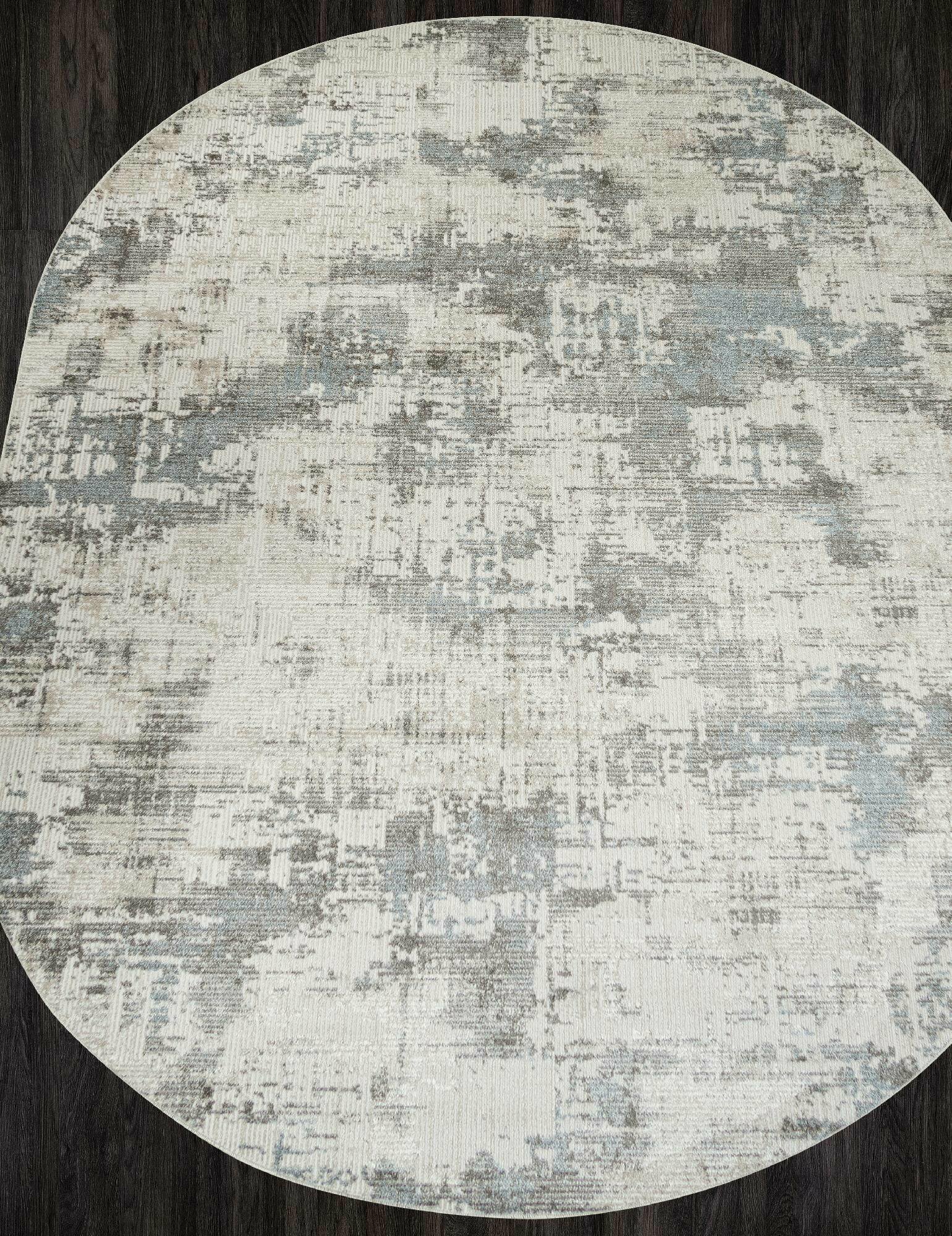 Ковер Овальный на пол в гостиную в спальню 100х200 см современный ворс 8 мм 317464 KoverVDom