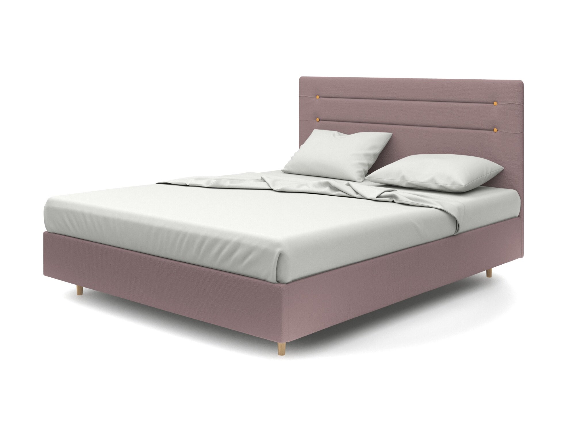 Двуспальная кровать Soft Element Серна 140х200 Rose, с мягким изголовьем, с подъемным механизмом, с ящиками, велюр