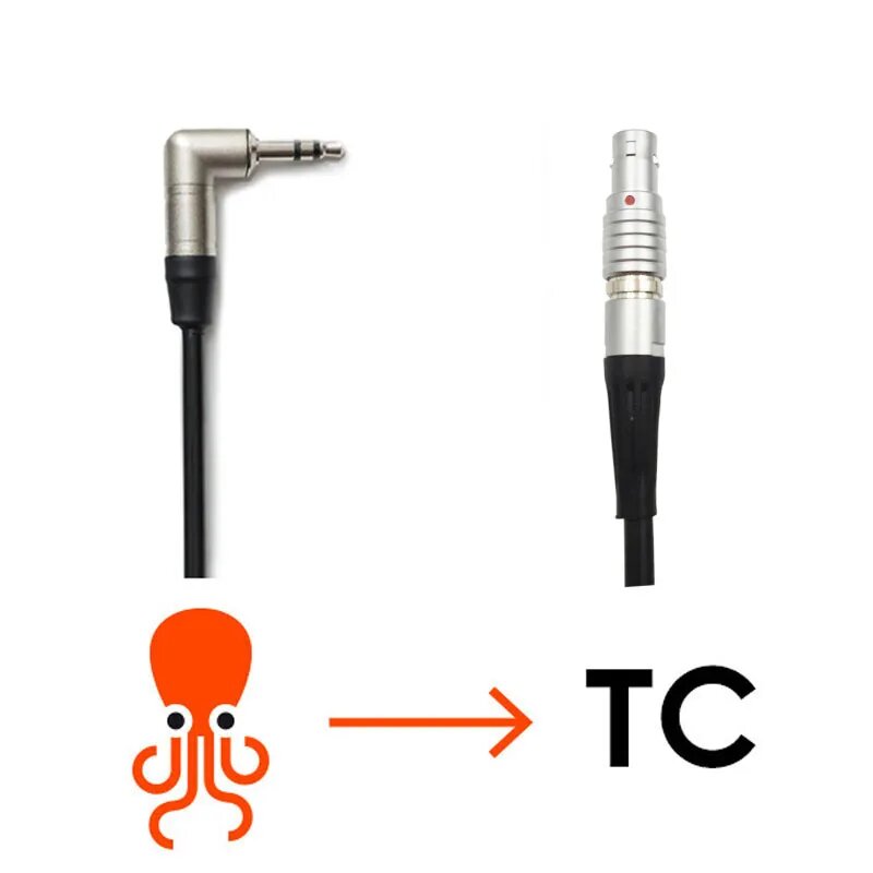 NEUTRIK 3.5 мм TRS Jack To 5 Pin Tentacle Timecode Cable Alexa 25cm, Straight Plug Cable