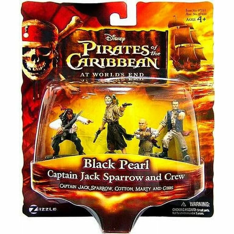Пираты Карибского Моря Фигурки Pirates of the Caribbean At World s End Капитан Джек воробей и Команда 3.75 дюйма Black Pearl