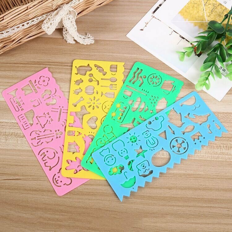 Набор многофункциональных линеек Qianhui для учеников начальной школы, оптовая геометрическая линейка, линейка для рисования, набор для рисования, трансформируемая линейка