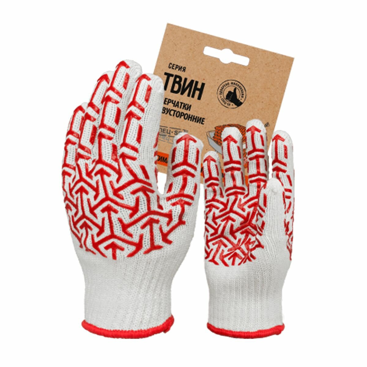 Перчатки ХБ хозяйтсвенные рабочие строительные с ПВХ покрытием "стрела" спец-sb