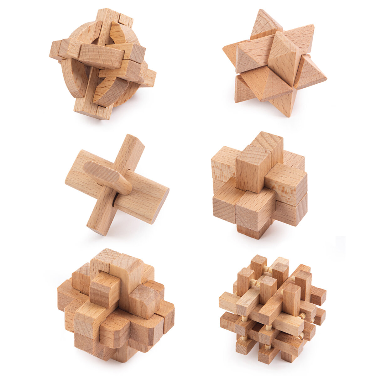 DELFBRICK DLS-23-VA05 Набор Головоломок деревянных №2 55 элементов для логики и внимания