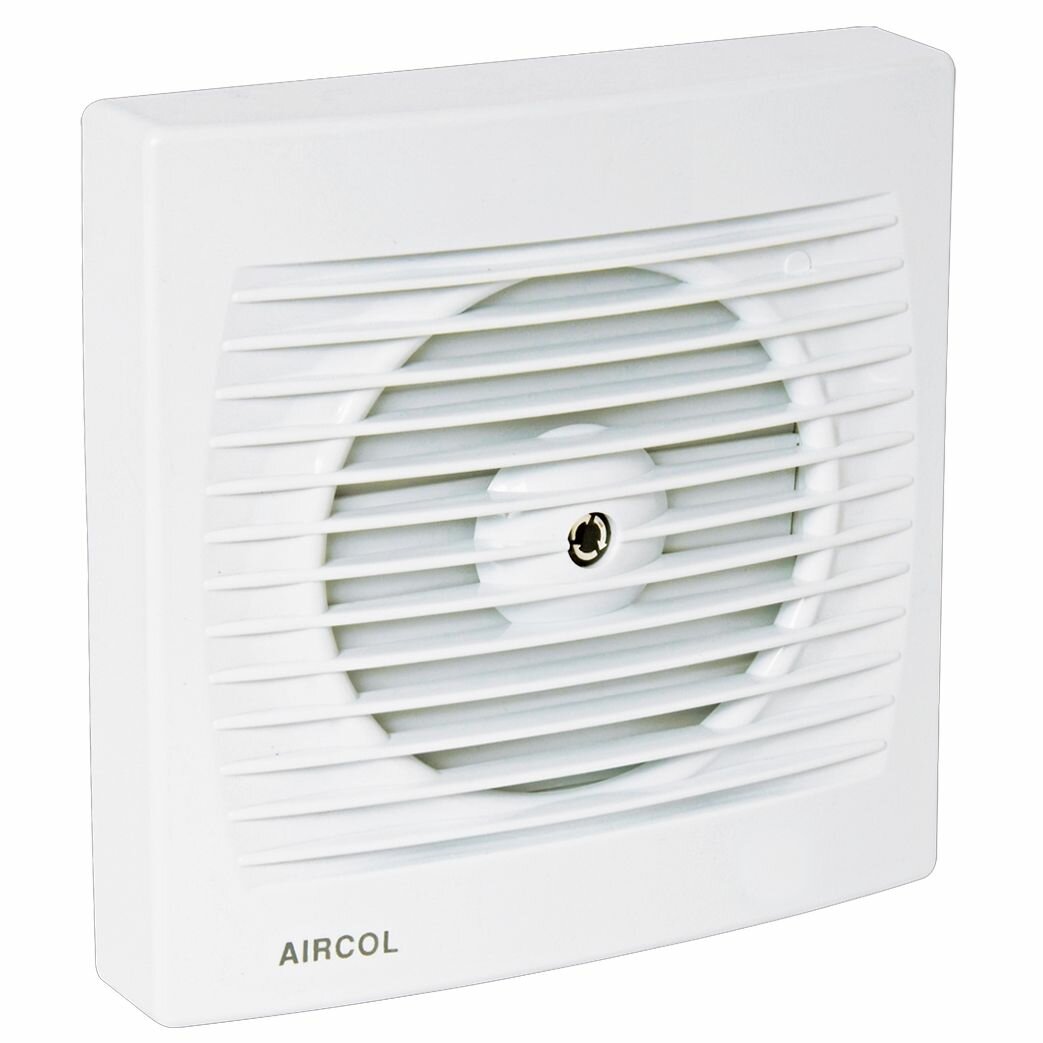 Вентилятор вытяжной осевой AIRCOL/ИБМ 150 OP для вытяжки в ванную комнату кухню туалет бытовой 220в, автоматическая заслонка