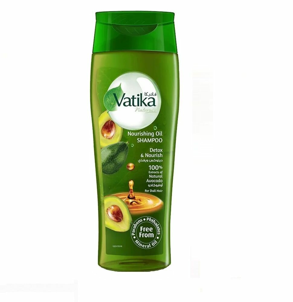 Dabur Vatika Nourishing Oil Shampoo Avocado / Шампунь Ватика с маслом авокадо питательный для тусклых волос 425 мл