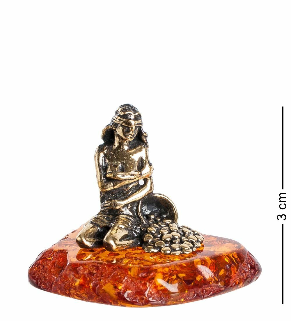 Фигурка 'Фортуна' (латунь, янтарь)
