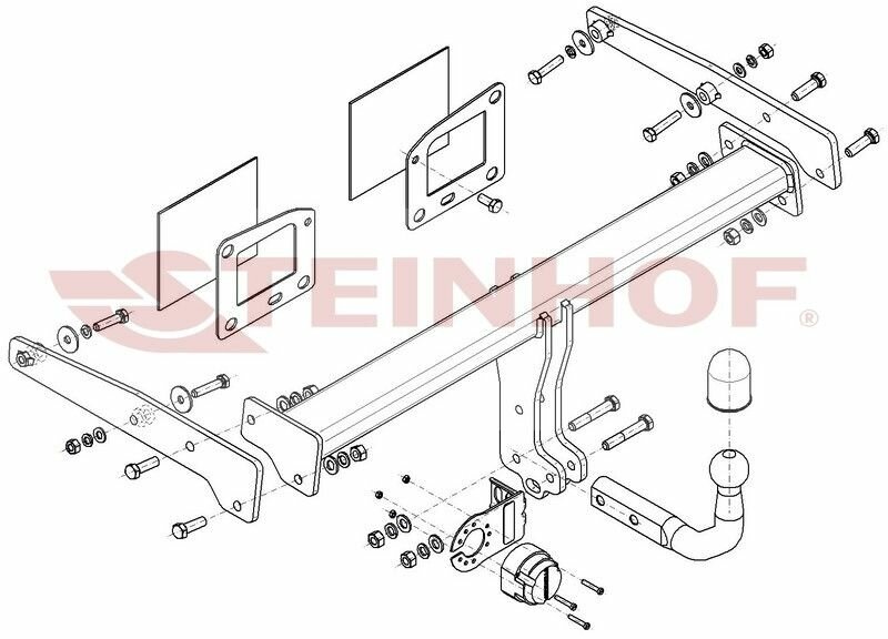 Фаркоп на Audi A4 Allroad Quattro B9 2016- (паспорт и сертификат в комплекте)(без электрики) Steinhof. A-109