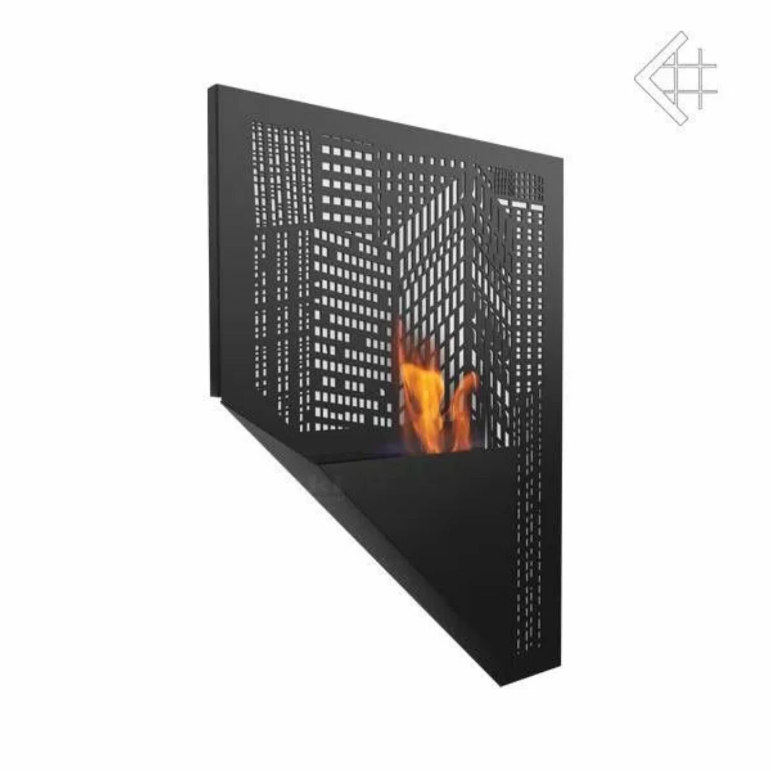 Биокамин Kratki PAPA MANHATTAN, Металл, черный, 65x90x14,3 см.