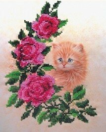 Набор для вышивания FeDi #КВ212 Скучаю, Вышивка бисером, 19.5 х 24 см