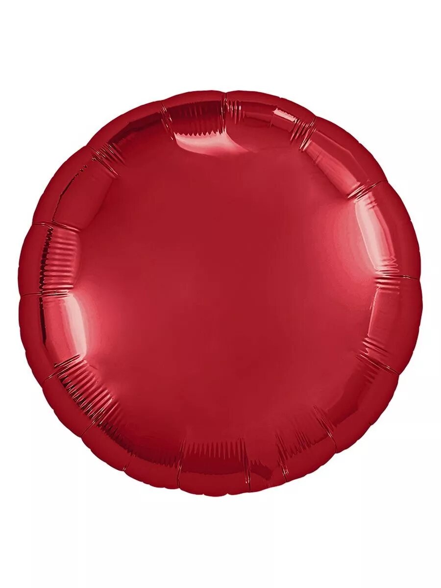 Круг Красный, фольгированный шар (18"/46 см ) 1 шт. / AGURA, Россия
