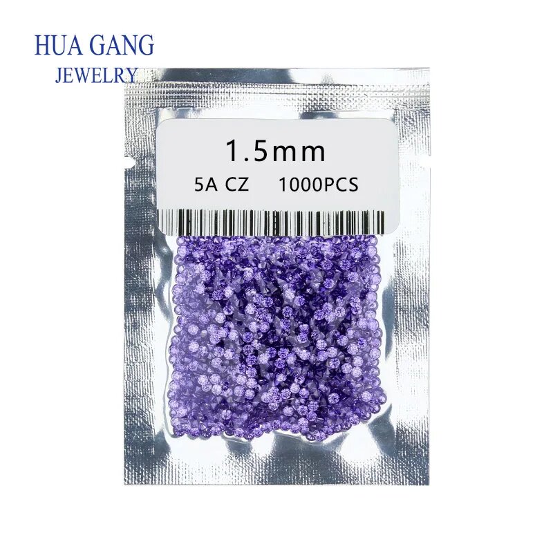 Кубические цирконии Excellent Heart 0,8-3 мм 1000 шт. Фиолетовый, 3.5mm(1000pcs), Violet