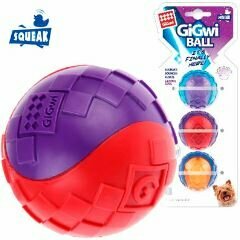 GIGWI Игрушка для собак Три мяча с пищалками, 5 см (75326)