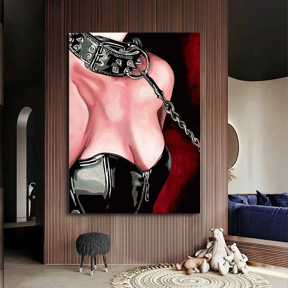 Картина 18+, соблазнительная девушка, 20х30 см.