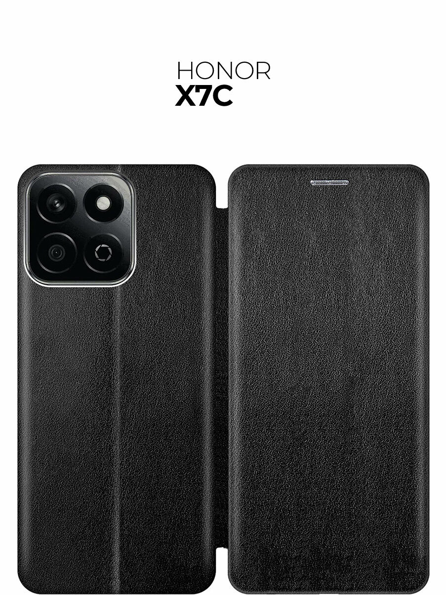 Чехол-книжка на Honor X7C черный