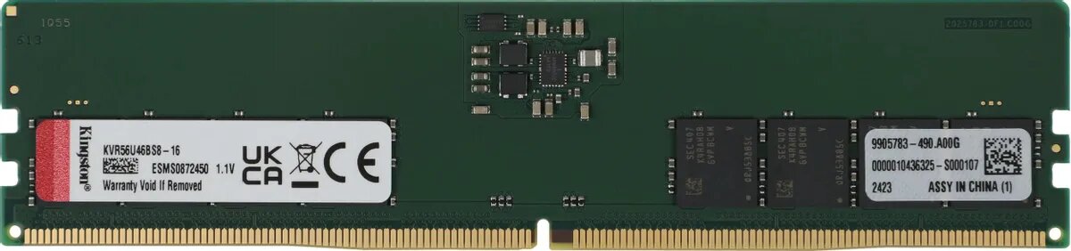 Память DDR5 16GB 5600MHz Kingston KVR56U46BS8-16 DIMM