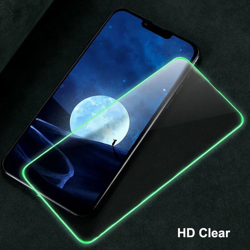 Светящаяся защитная пленка для экрана для iPhone 16, 15, 14, 13, 12, 11 Pro Max Mini X XR 8 Plus, закаленное стекло, антибликовая, анти-подглядывающая пленка для конфиденциальности for iPhone16 Pro Max, HD Clear