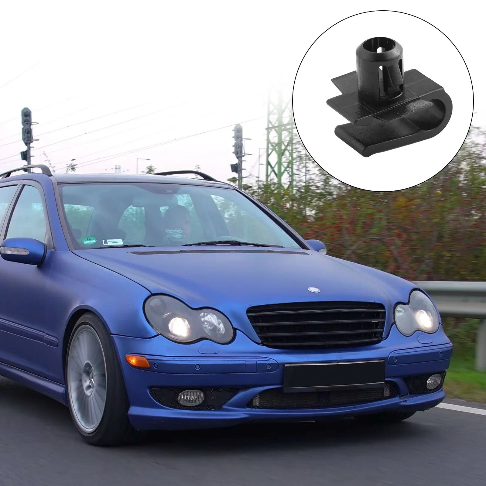 12 шт, зажим для бампера, решетка, сетка, черный ABS для Mercedes W203 W211 W215 для Benz C230 C350 C55 CL500 CLK320 # A 0029885181