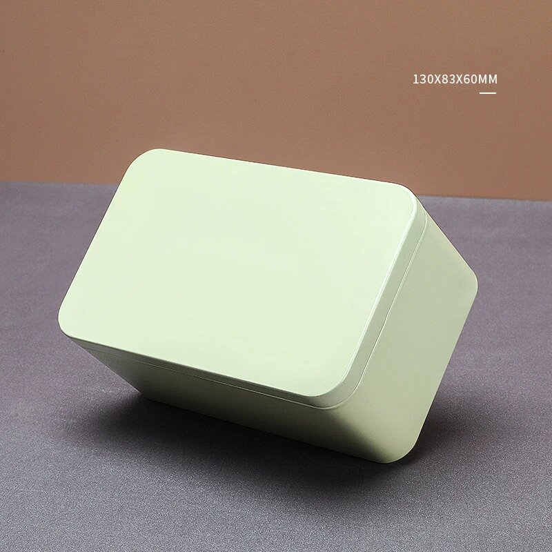 Металлическая банка прямоугольная beige 130x83x60мм