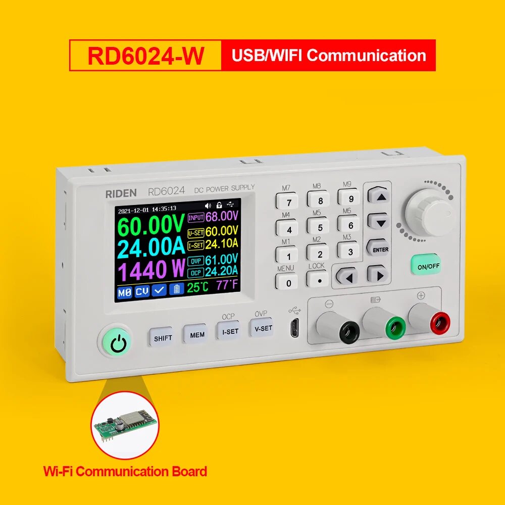RIDEN RD6024-W 60В 24А USB/WiFi импульсный блок питания