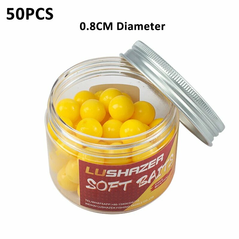 Плавающие мягкие приманки 0.8 см, 50 шт, цвет: 50PCS