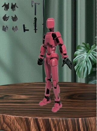 1 шт. Фигурка Titan 13, фигурка робота T13, игрушки Stikbot с аксессуарами, 3D-печатные фигурки, многосочлененные подвиж