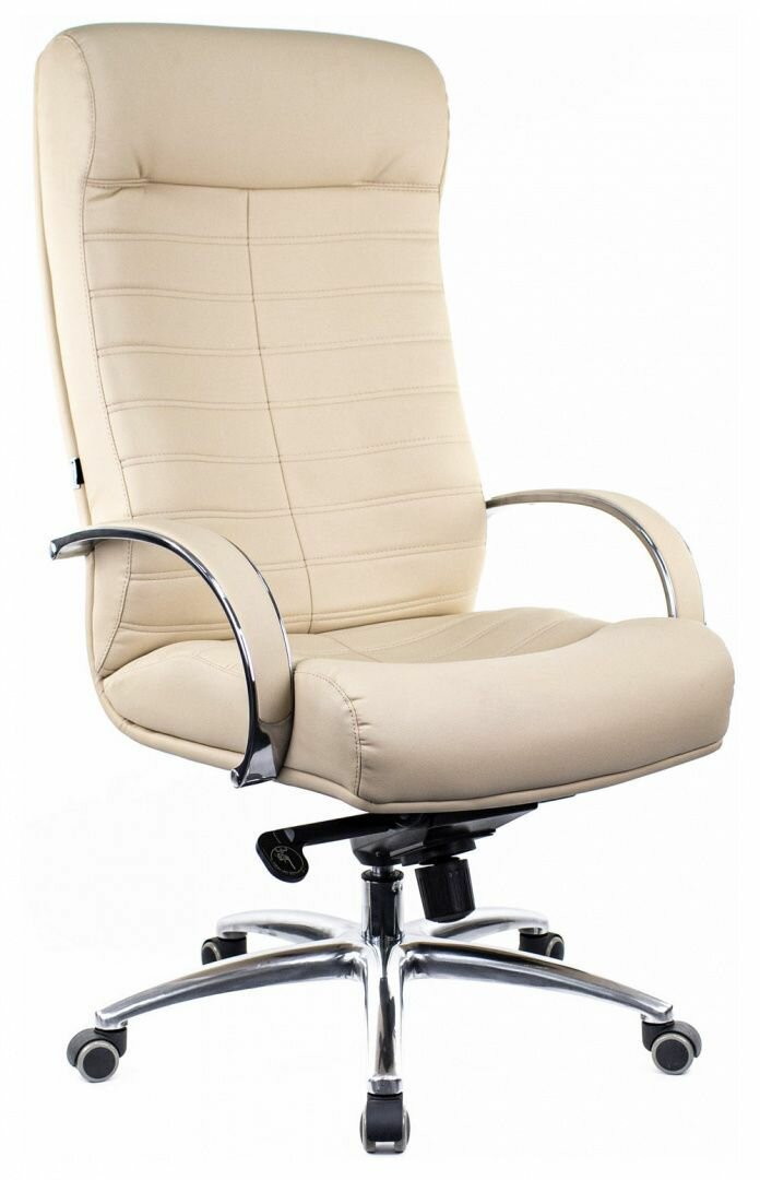 Кресло компьютерное Everprof Orion AL M Кожа Бежевый для руководителя / стул офисный / ортопедическое / на колёсах