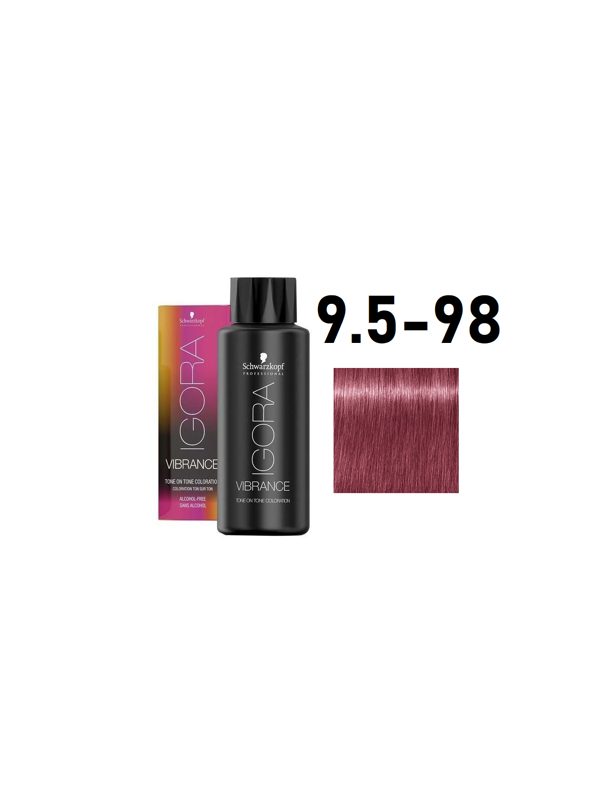 Schwarzkopf Professional Schwarzkopf Igora Vibrance 9,5-98 - Краситель тон-в-тон светлый блонд пастельный фиолетово-красный 60 мл