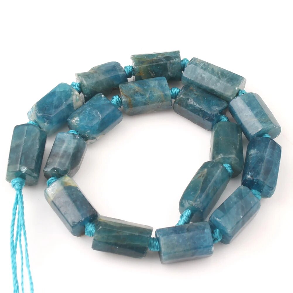 Черный турмалин, бусины, NPCXSZ blue apatite