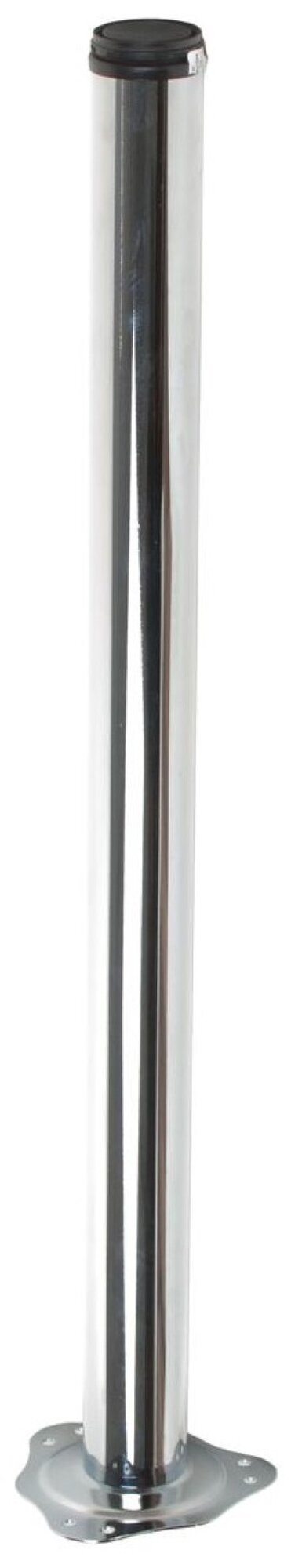 Опора мебельная Стройбат для стола круглая, регулируемая, стальная, цвет хром, 820мм / фурнитура для мебели