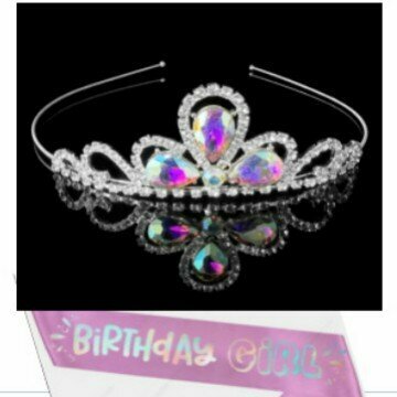 Корона детская "Сладкое сердце", со стразами, розовая, персиковая