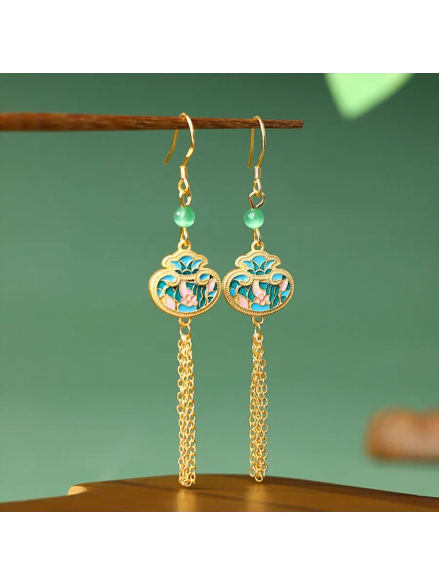 Серьги, искусственный камень